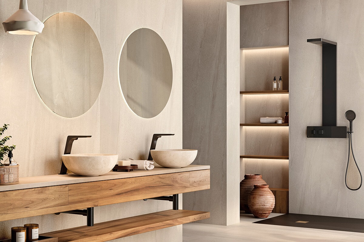 Cream Tiles Bathroom