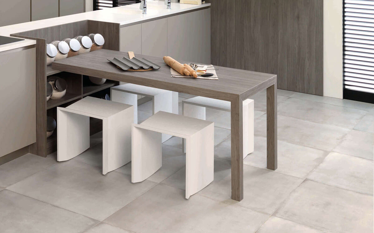 Kitchen Island Stools for Stylish Seating PORCELANOSA